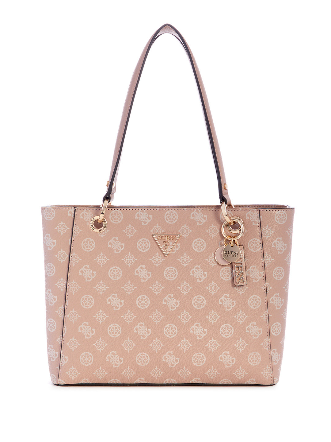 Buy GUESS Brand Logo Printed Structured Shoulder Bag - Handbags for ...