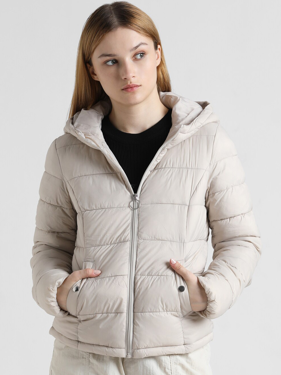 Buy ONLY Hooded Padded Jacket - Jackets for Women 25053756 | Myntra