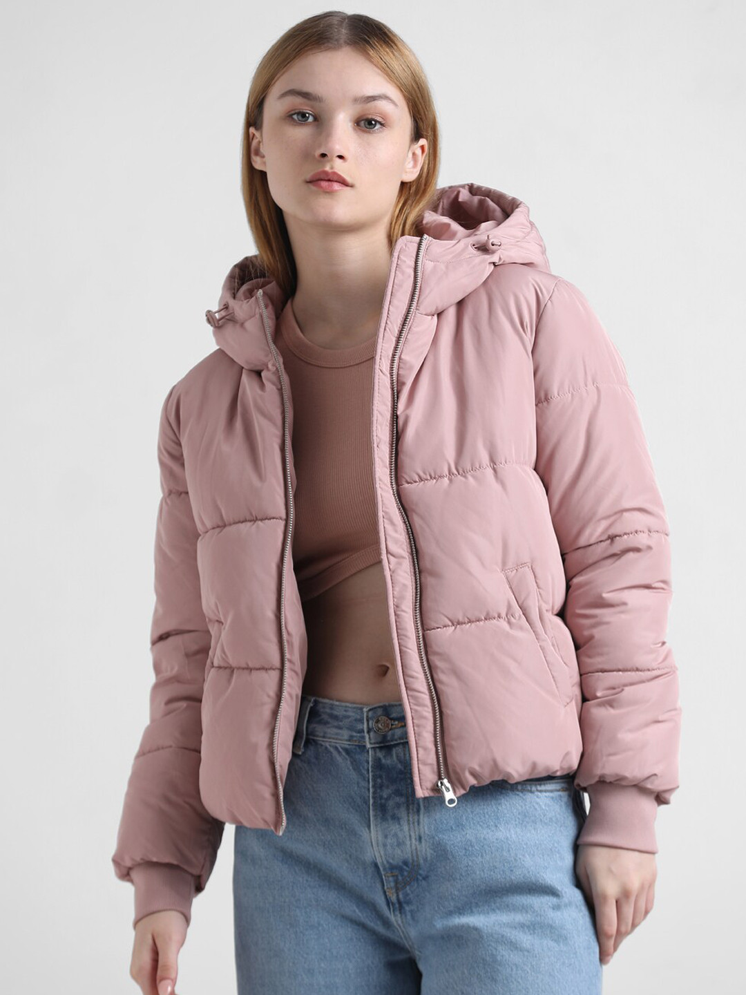 Buy ONLY Hooded Padded Jacket - Jackets for Women 25053762 | Myntra