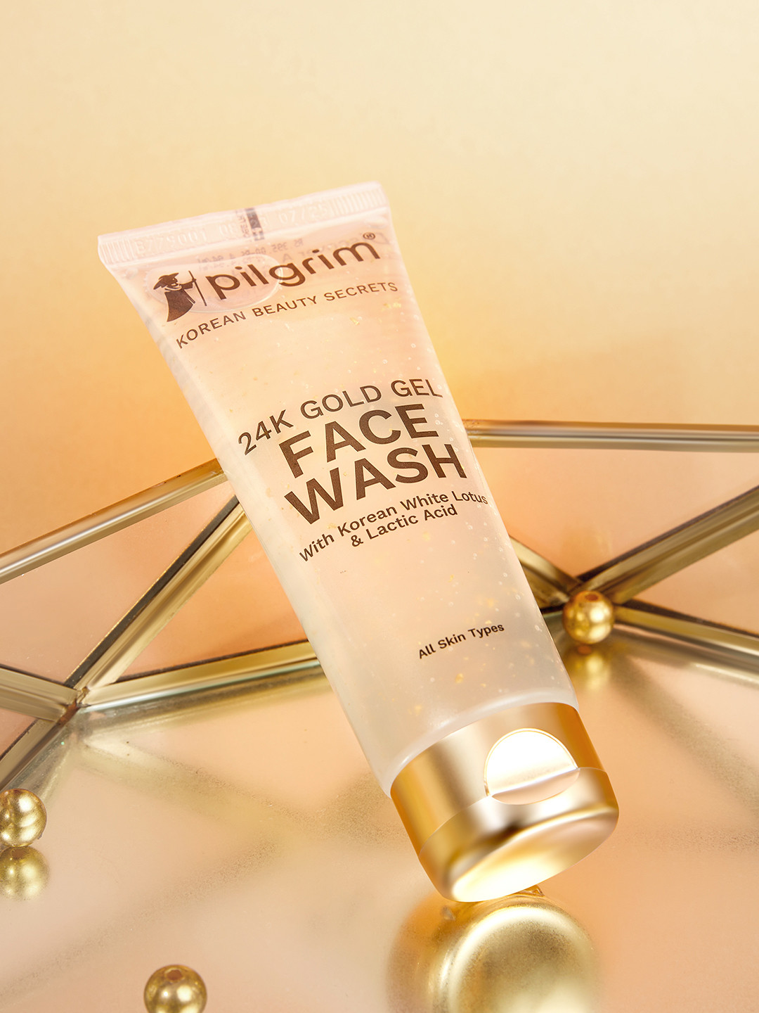 Buy Pilgrim 24K Gold Gel Face Wash With Korean White Lotus & Lactic ...