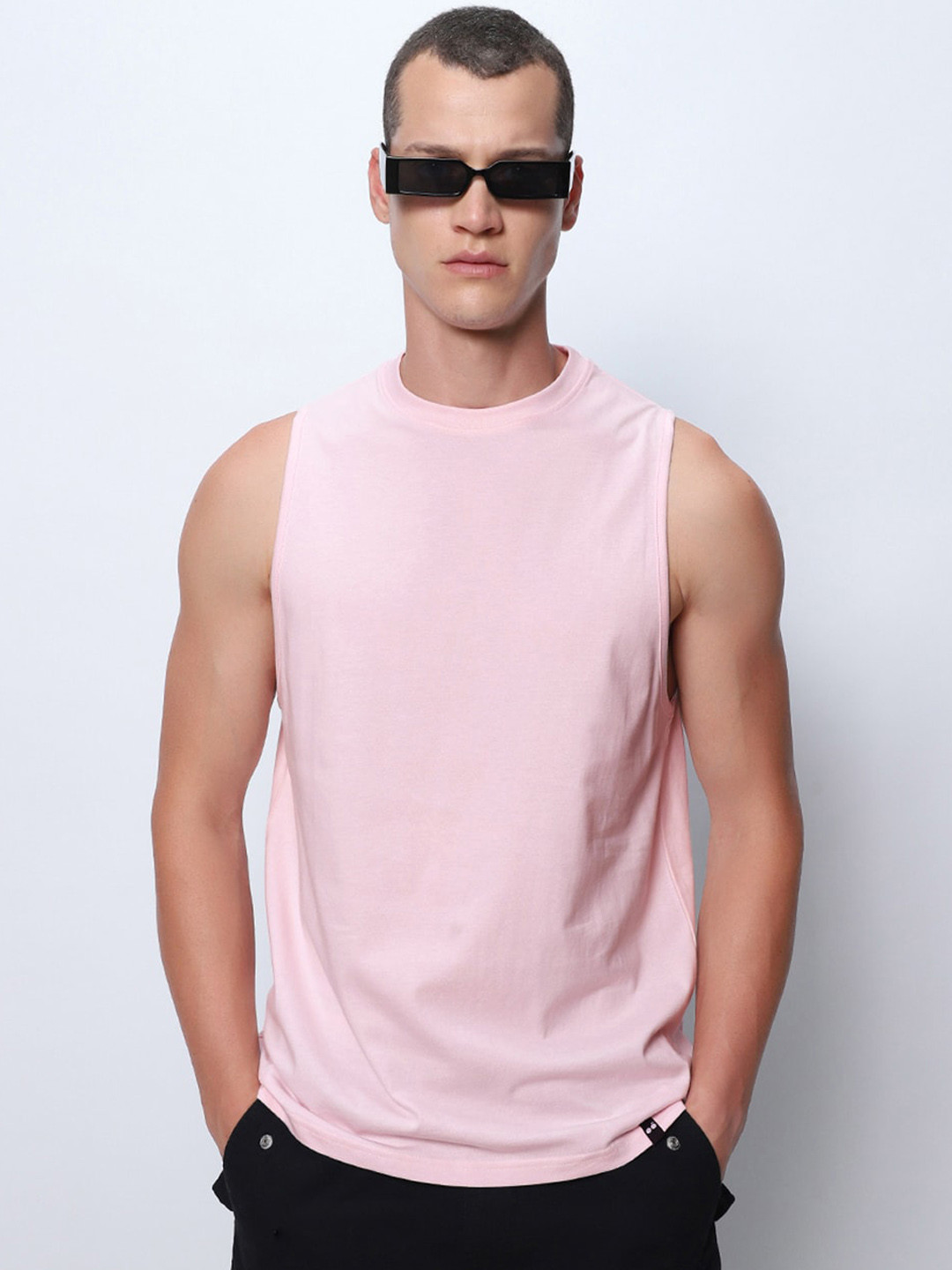 Buy Bewakoof Pure Cotton Oversized Basic Vest - Innerwear Vests for Men ...