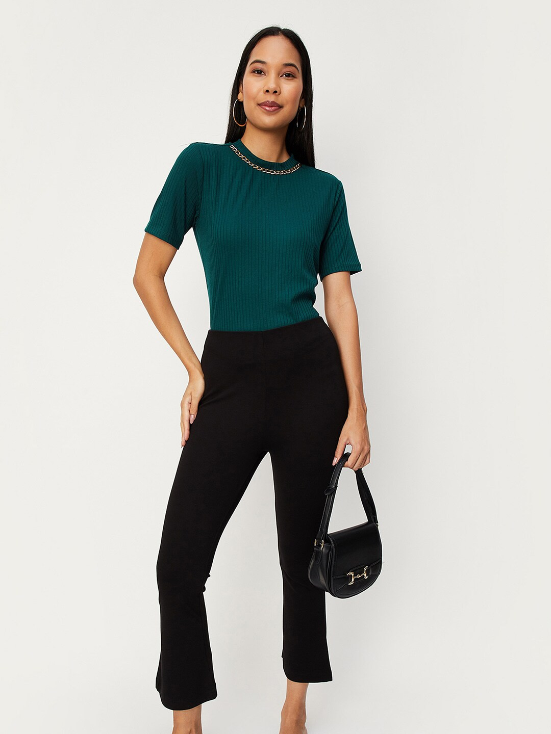 Buy Max Self Design Round Neck Casual Top - Tops for Women 25065694 ...