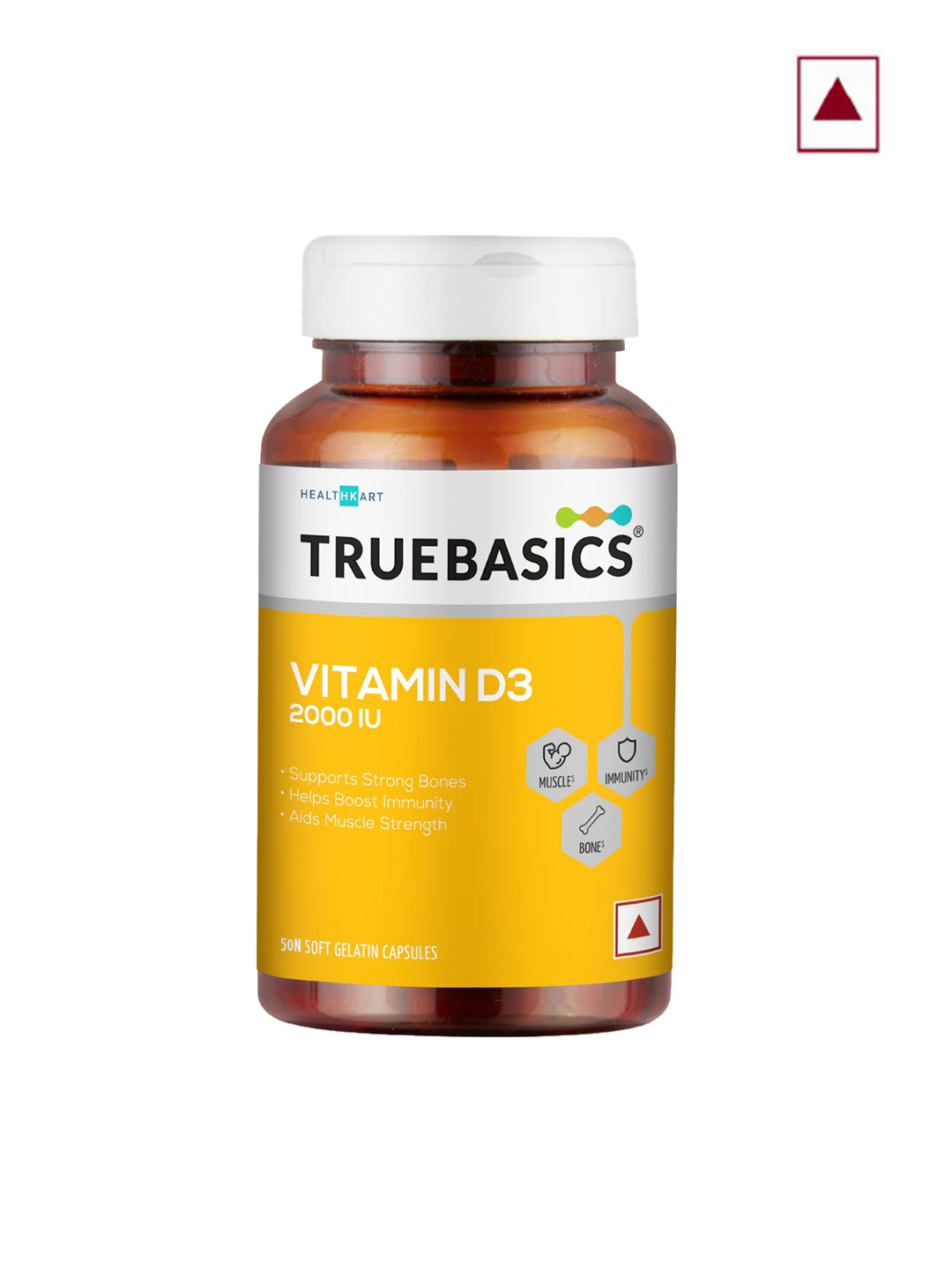 Buy TrueBasics Vitamin D3 For Healthy Bones & Strong Muscles 50 ...