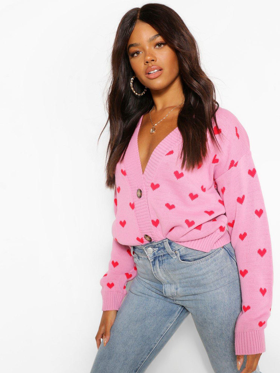 Buy Boohoo Women Self Design Acrylic Cardigan - Sweaters for Women ...