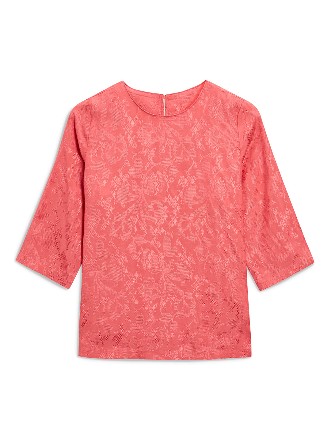 Buy NEXT Women Pink Self Design Pure Cotton Top - Tops for Women ...
