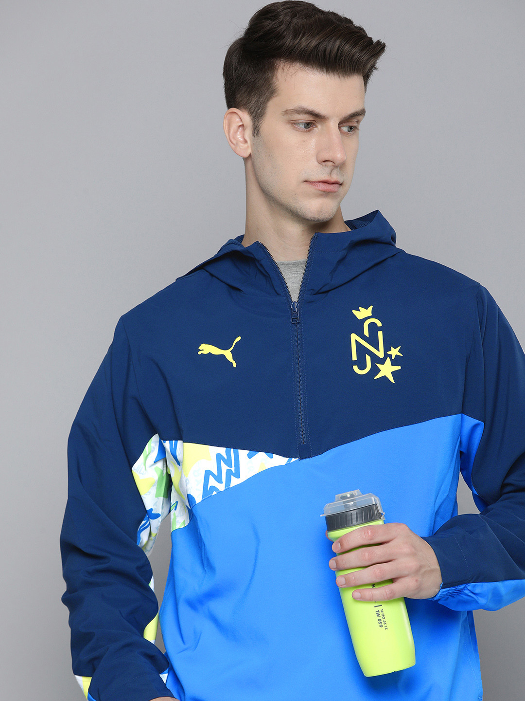 Buy Puma Neymar Jr Colourblocked Football Sporty Jacket - Jackets for ...