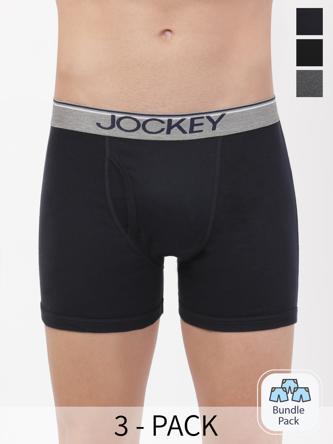 Buy Jockey Pack Of 3 Ribbed Trunks 8009 0305 BNVCM - Trunk for Men ...