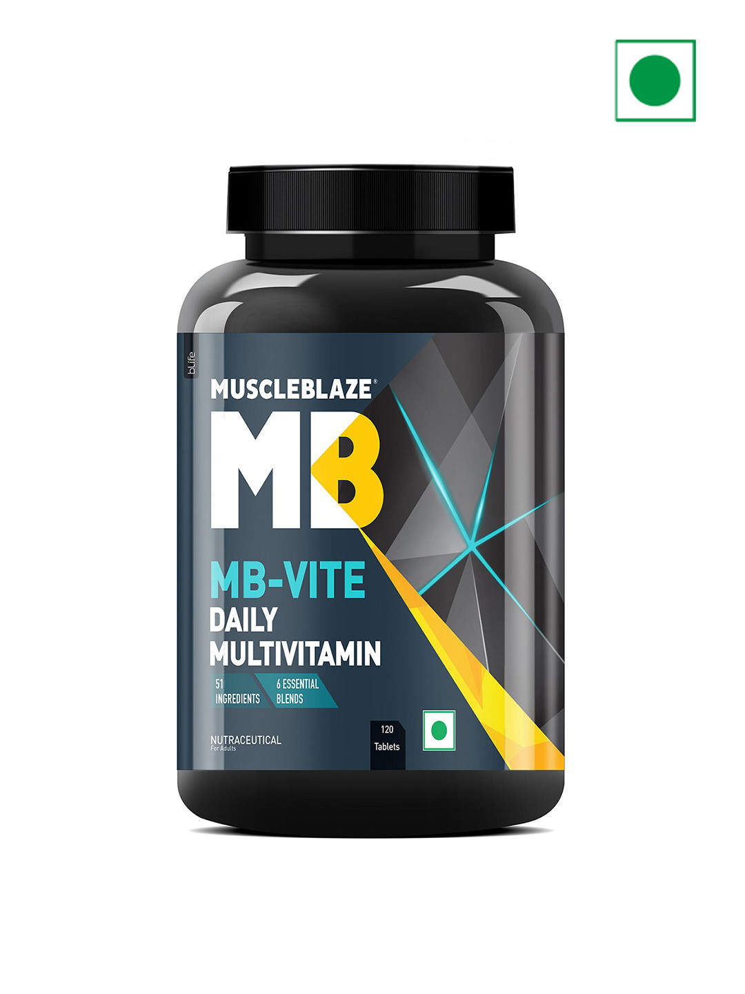 Buy MuscleBlaze MB Vite Daily Multivitamin With 51 Ingredients 120 ...