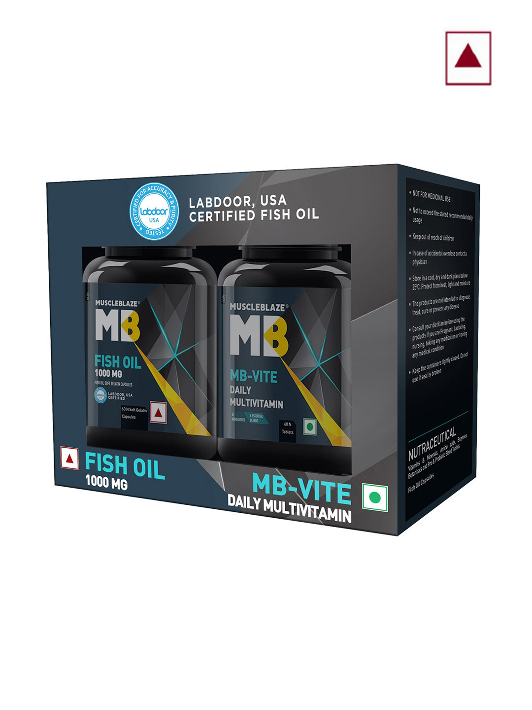 Buy MuscleBlaze MB Vite Multivitamins & Omega 3 Fish Oil 1000mg ...
