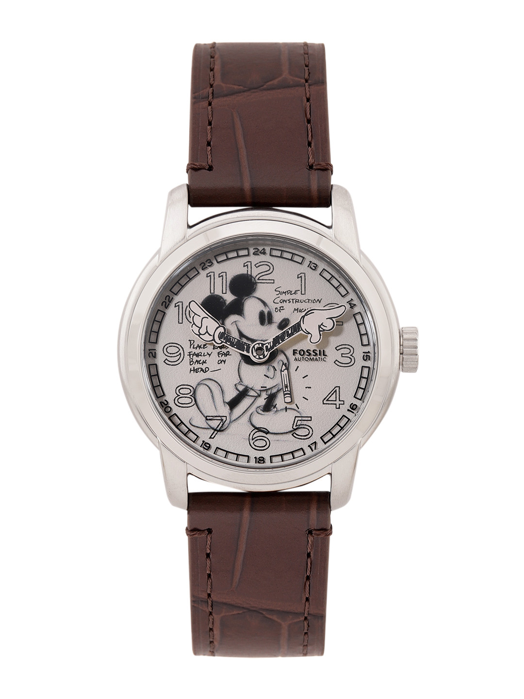 Buy Fossil Unisex Mickey Mouse Automatic Motion Powered Watch LE1185 ...
