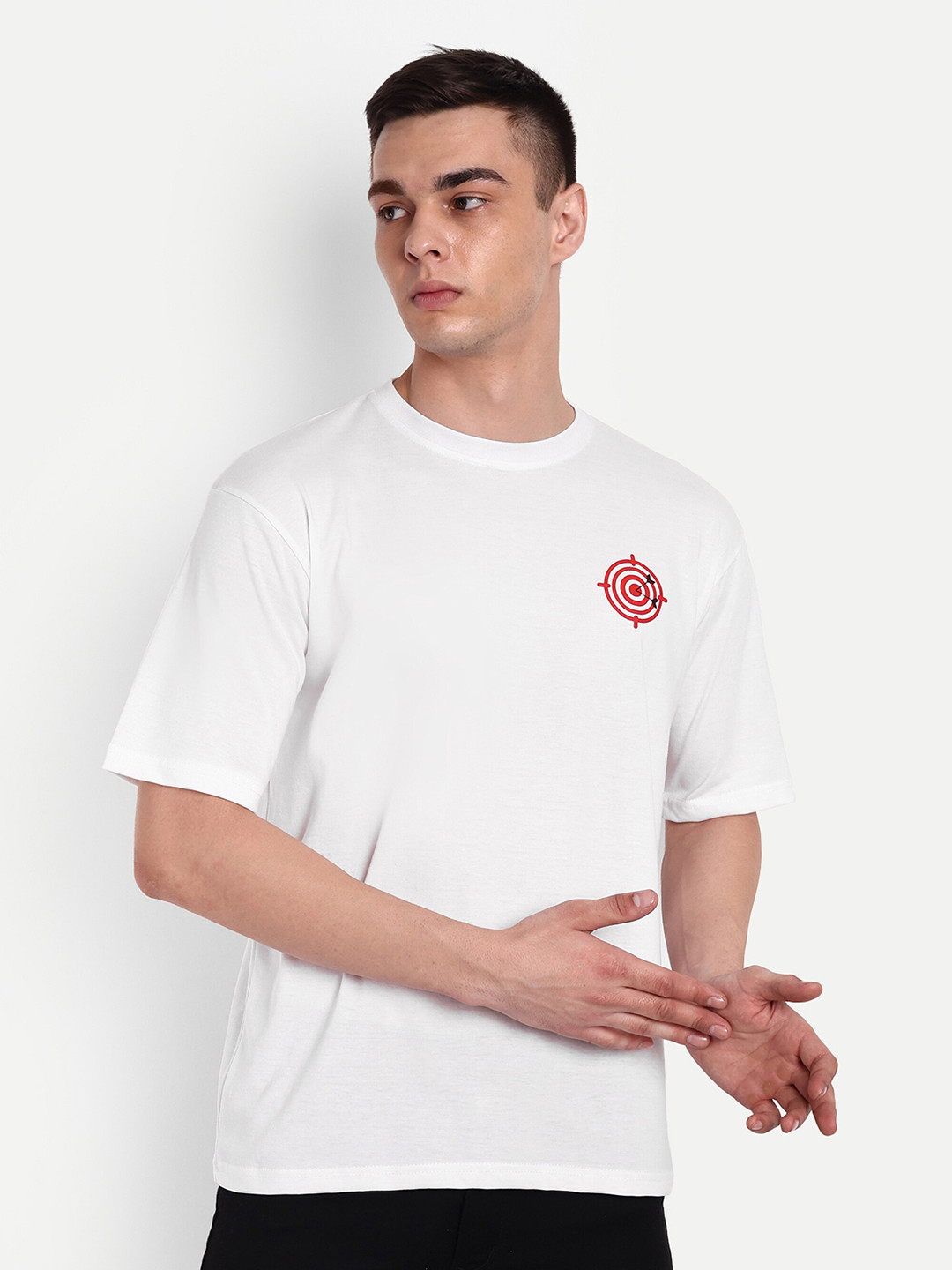 Buy BLURR Aim Oversized Pure Cotton T Shirt - Tshirts for Men 25076626 ...
