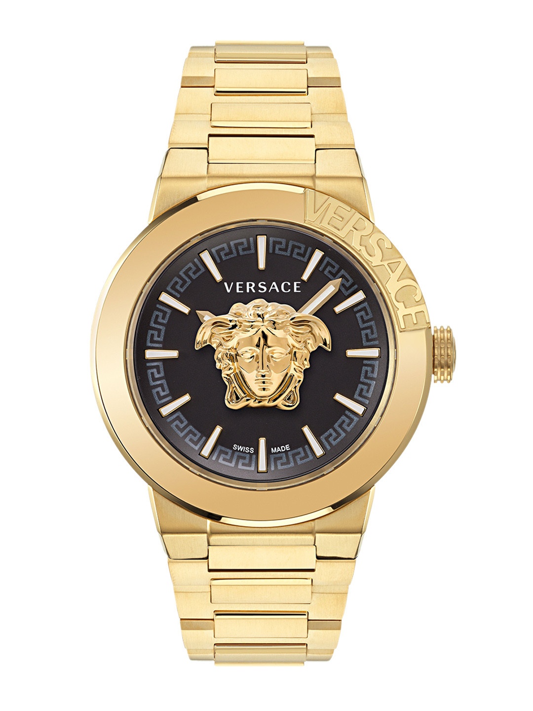 Buy Versace Men Embellished Dial & Stainless Steel Bracelet Style ...