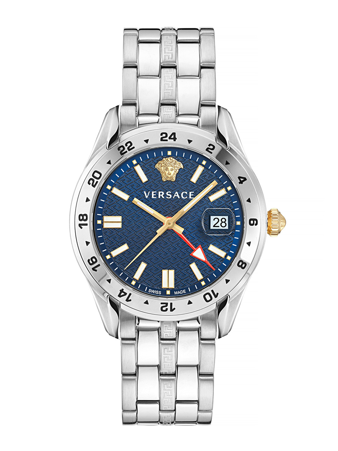 Buy Versace Men Textured Dial & Stainless Steel Straps Analogue Watch ...