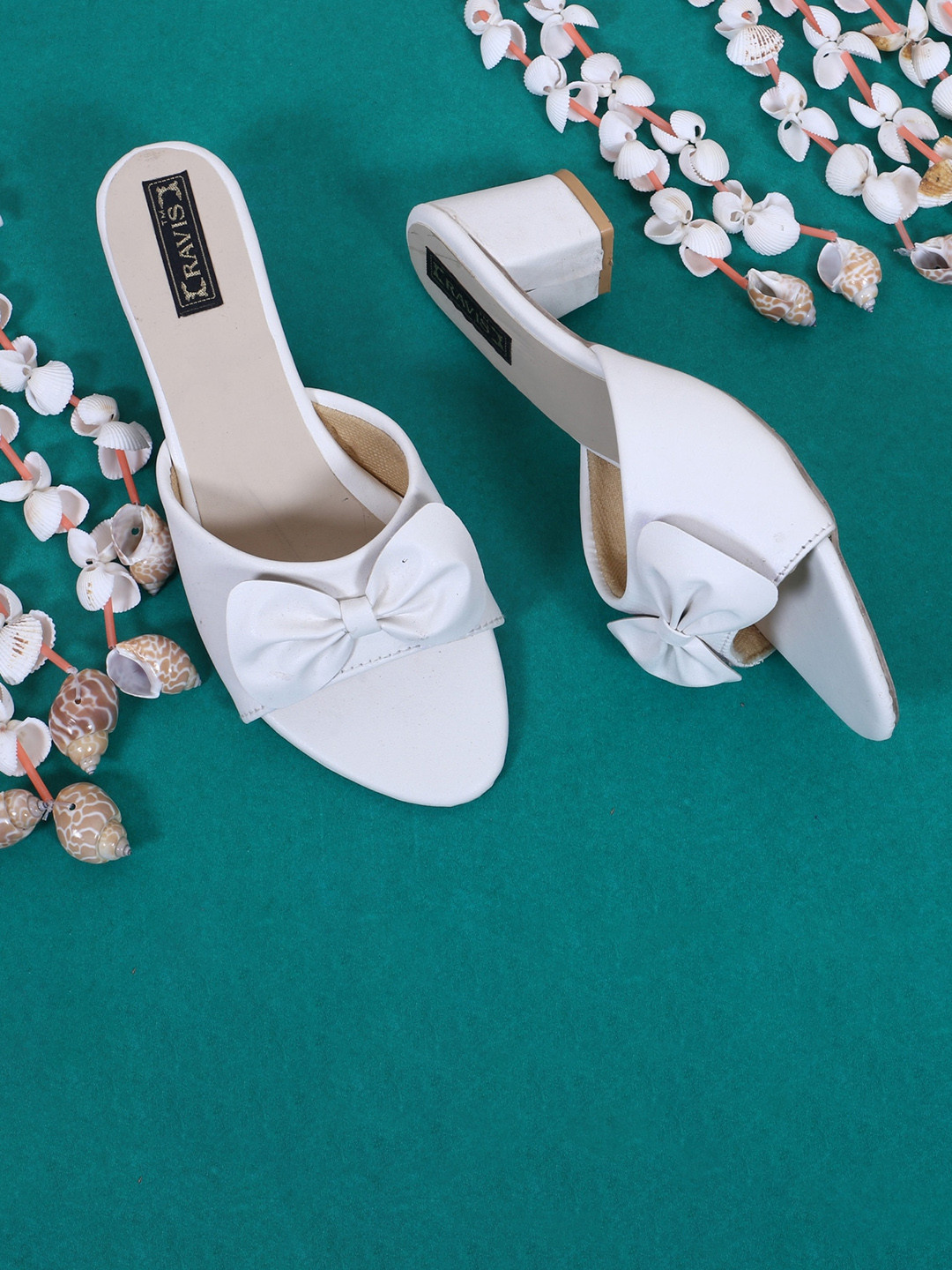 Buy Ravis Bow Embellished Block Heels - Heels for Women 25081946 | Myntra