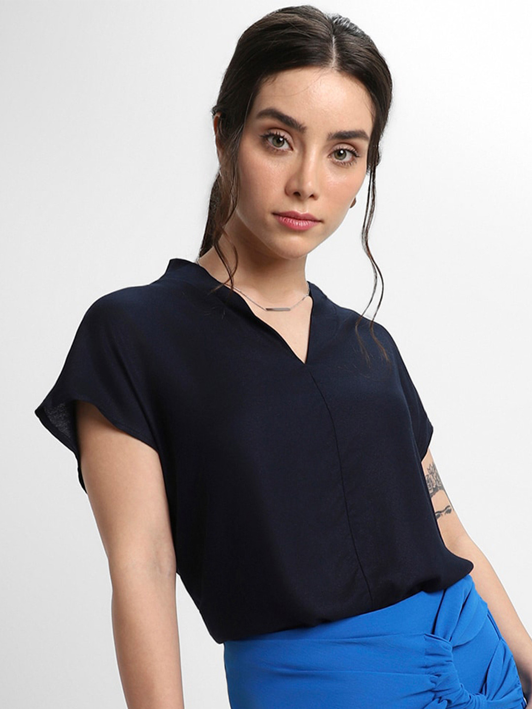 Buy DL Woman V Neck Extended Sleeves Top - Tops for Women 25089270 | Myntra