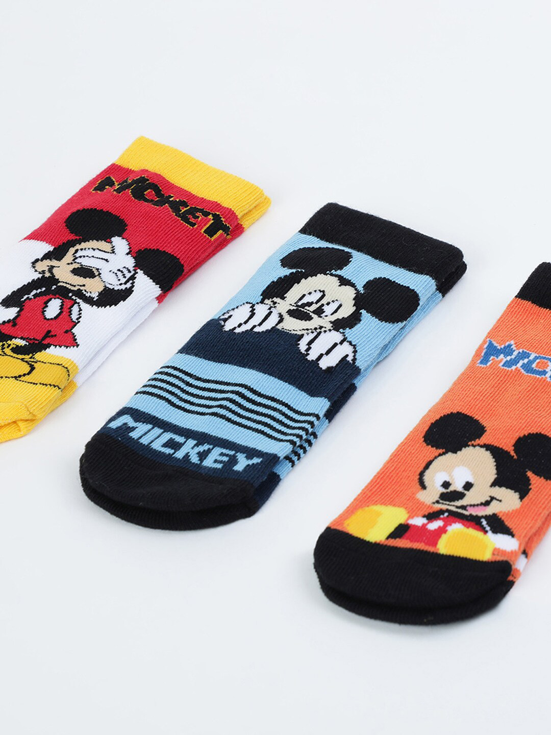 Buy Max Women Pack Of 3 Mickey Mouse Patterned Ankle Length Socks ...