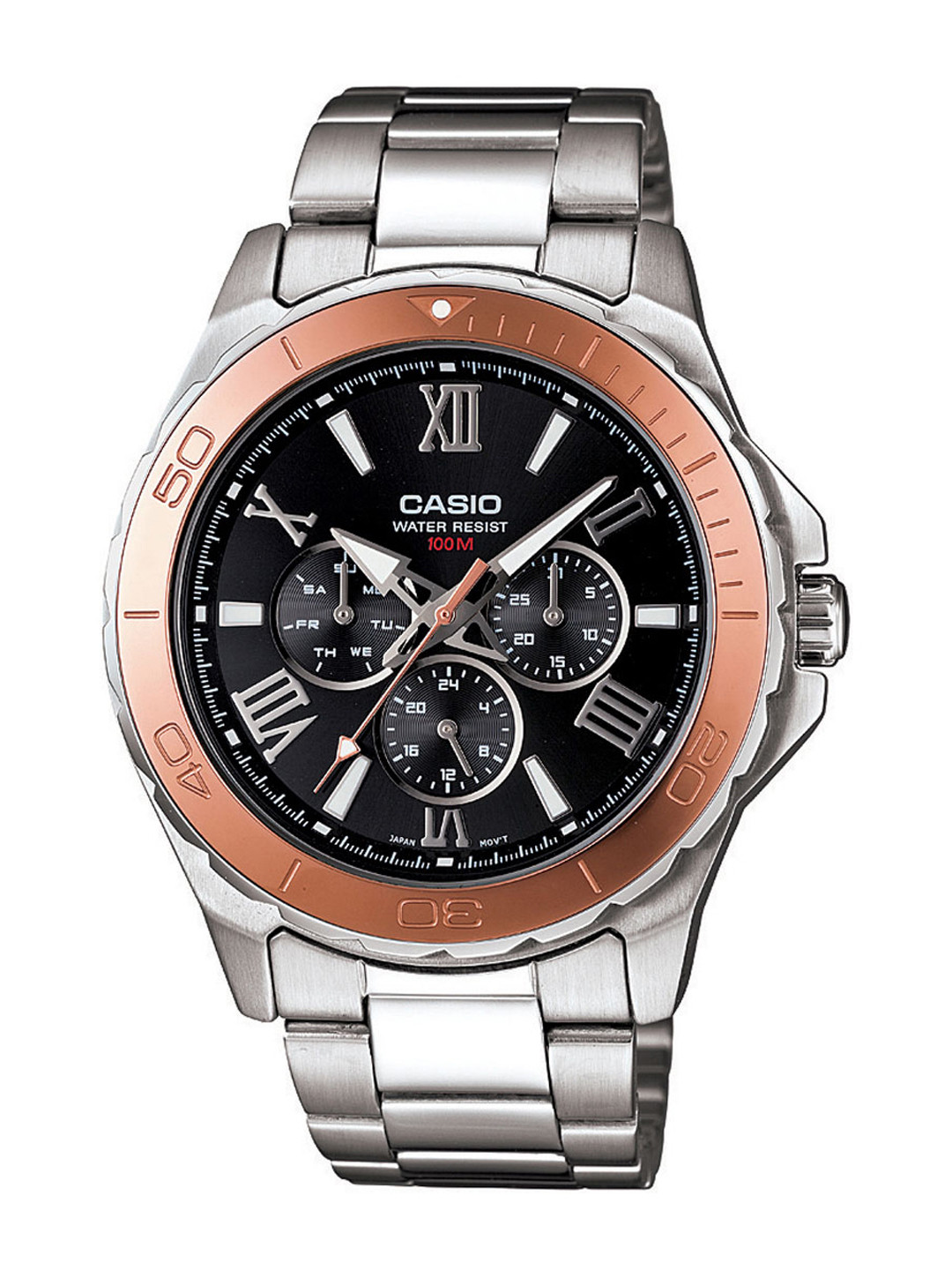 Buy Casio Enticer Men Silver Analogue Watches (A789) MTD 1075D 1A2VDF ...