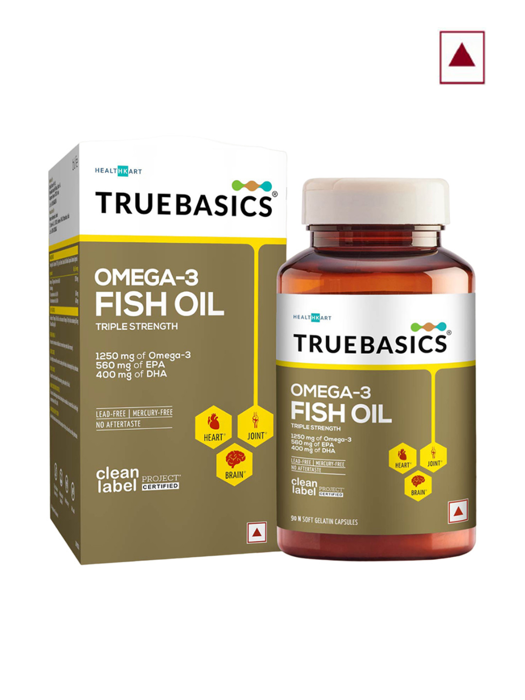 Buy TrueBasics Lead Free Omega 3 Fish Oil Soft Gelatin Capsules For ...