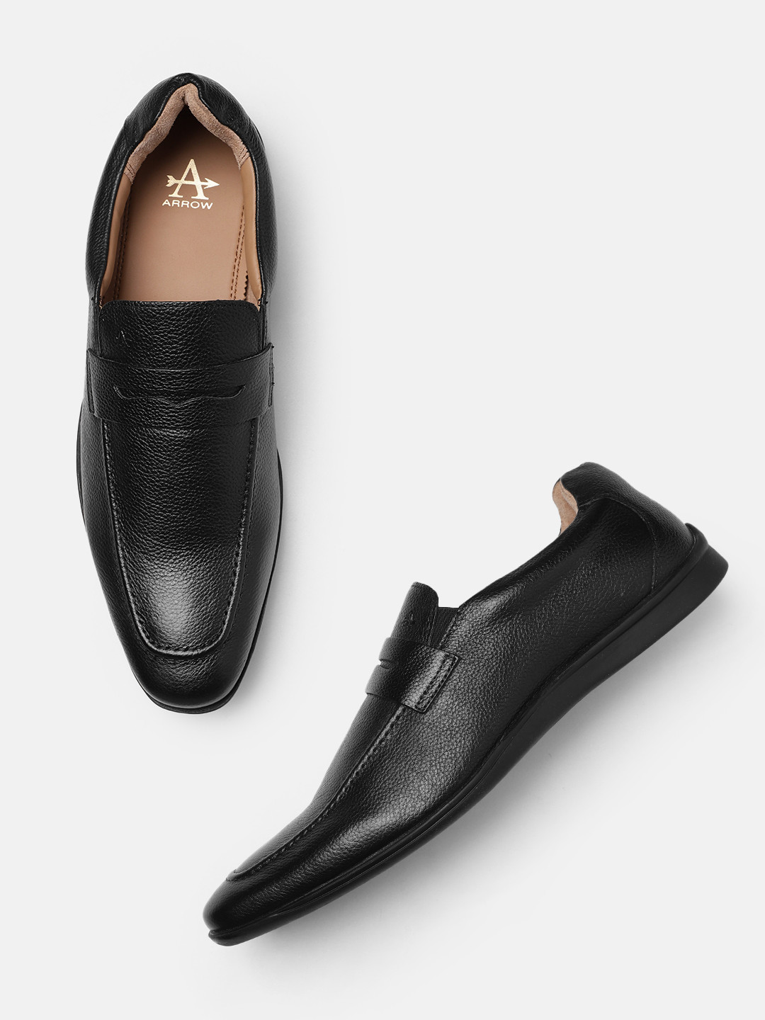 Buy Arrow Men Leather Formal Penny Loafers - Formal Shoes for Men ...