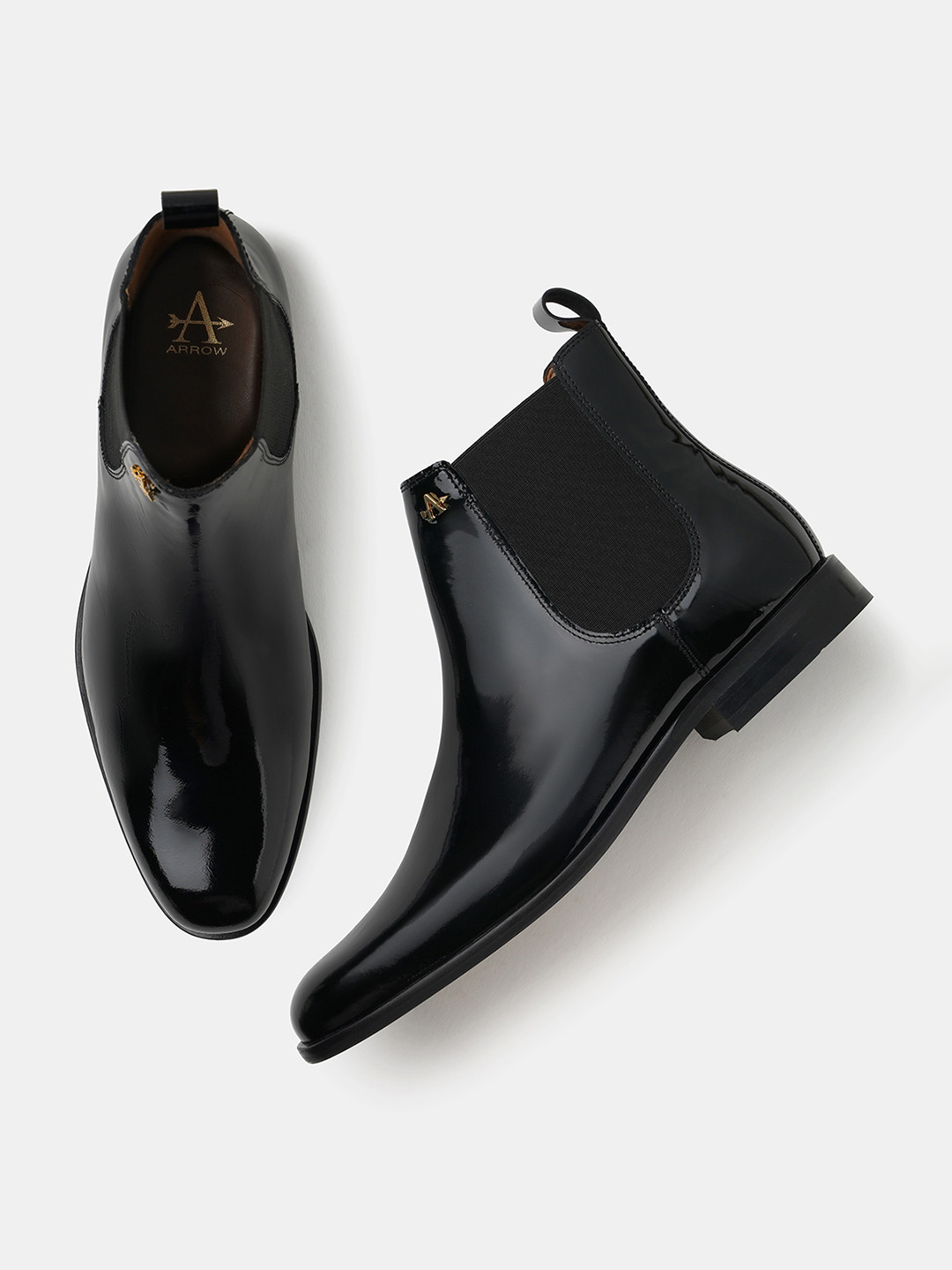 Buy Arrow Men Leather High Top Chelsea Boots - Casual Shoes for Men ...
