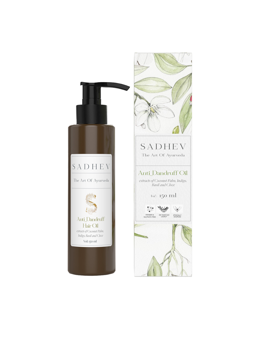 Buy SADHEV The Art Of Ayurveda Anti Dandruff Oil 150ml - Hair Oil for ...