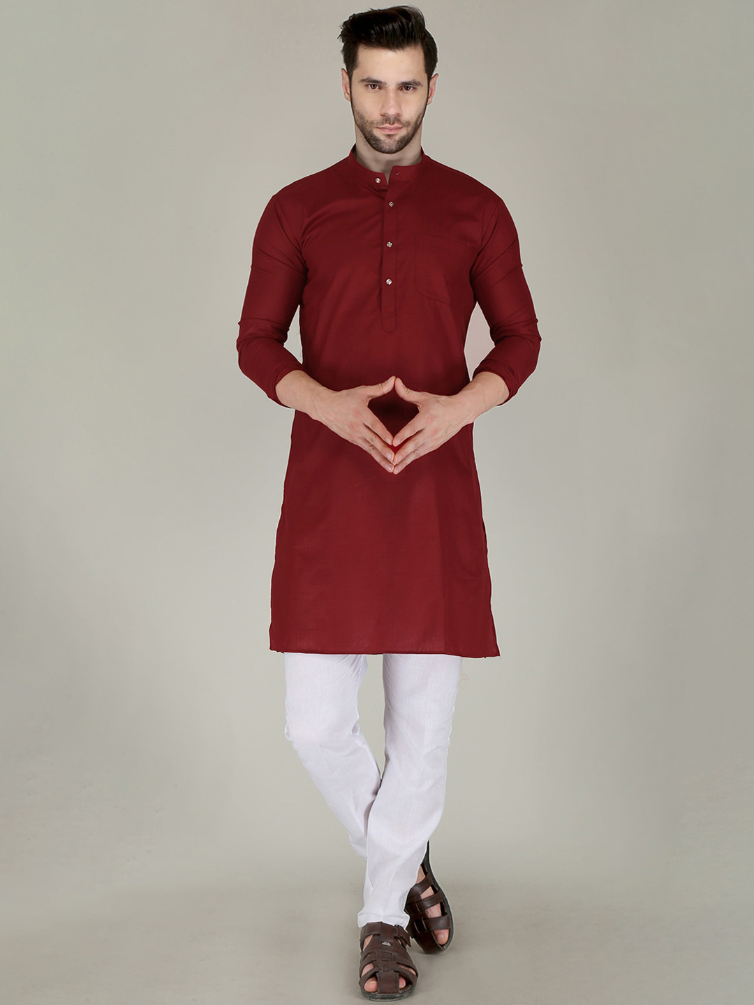Buy FUBAR Straight Kurta With Pyjamas - Kurta Sets for Men 25104472 | Myntra
