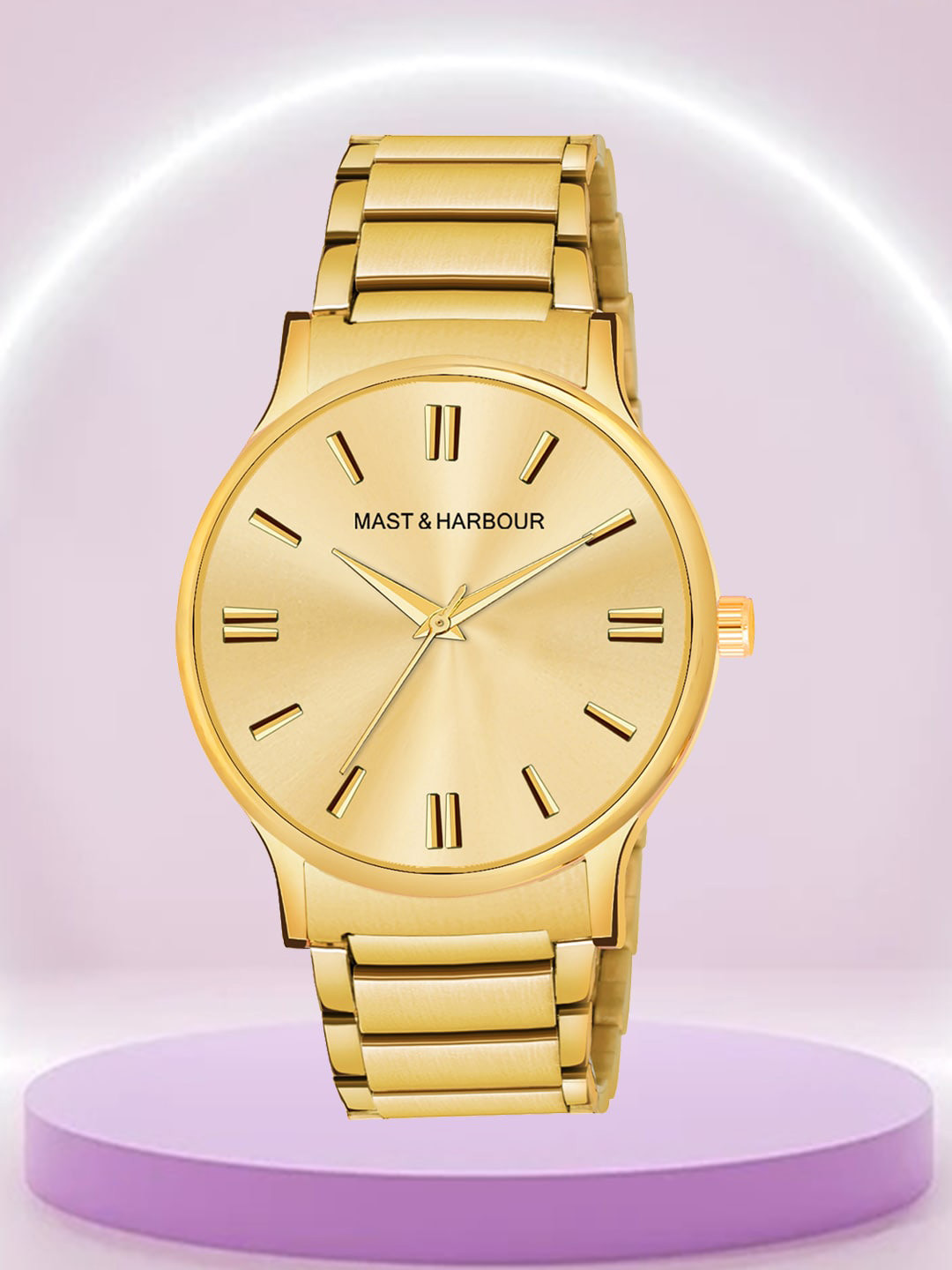 Buy Mast & Harbour Men Textured Dial & Stainless Steel Straps Analogue ...