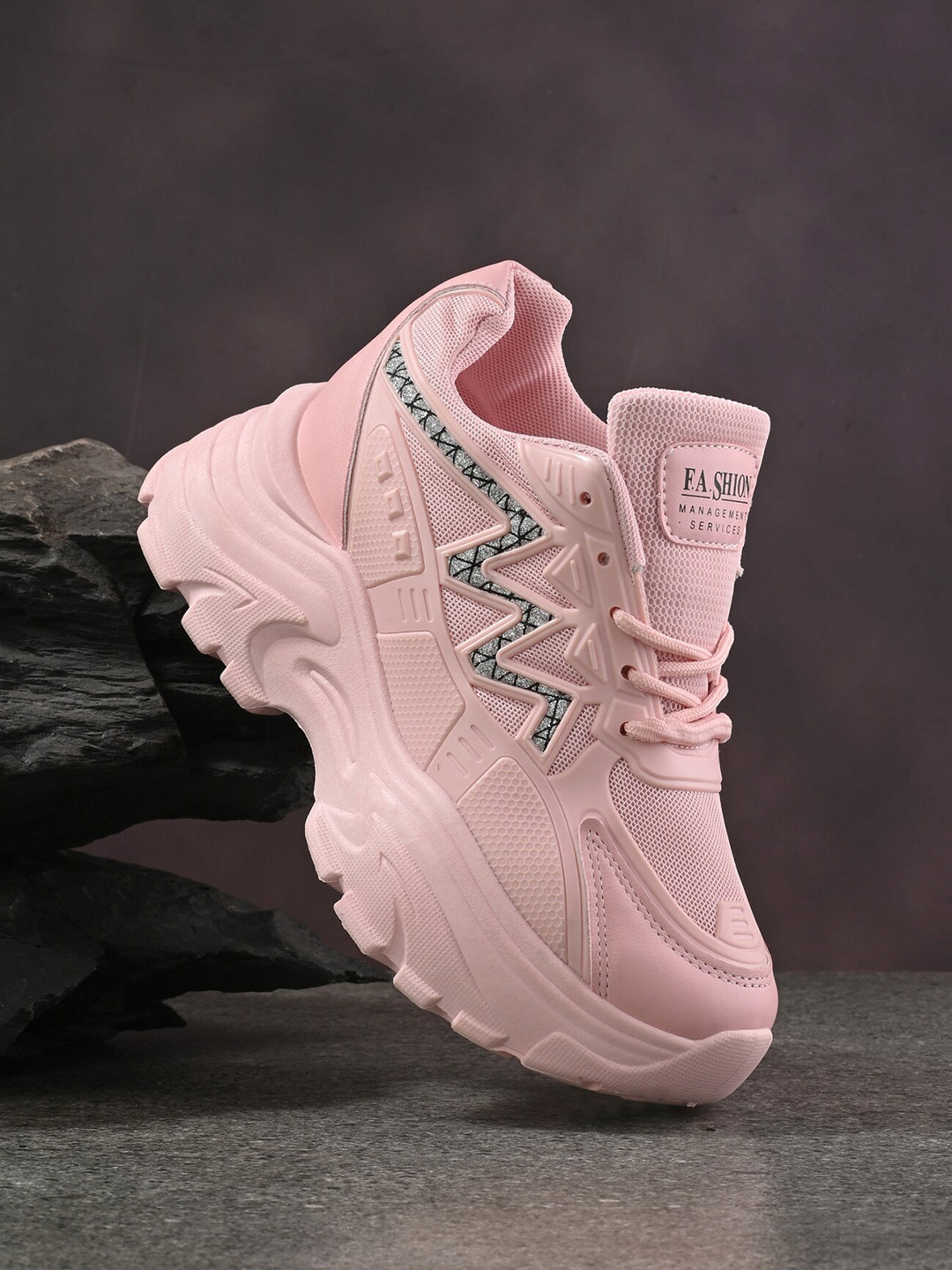 Buy The Roadster Lifestyle Co. Women Pink Mesh Walking Shoes - Sports ...