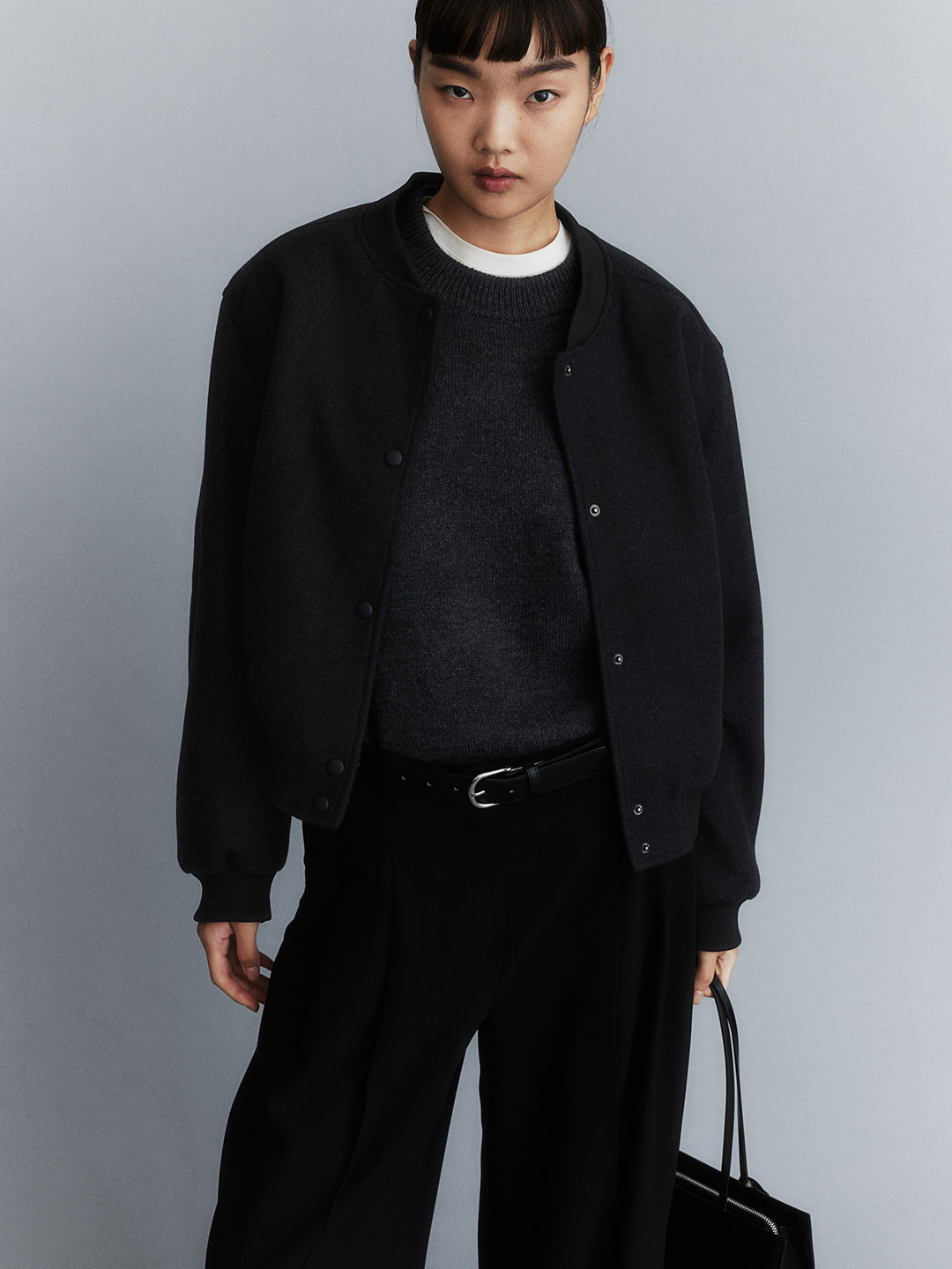 Buy H&M Felted Bomber Jacket - Jackets for Women 25116816 | Myntra