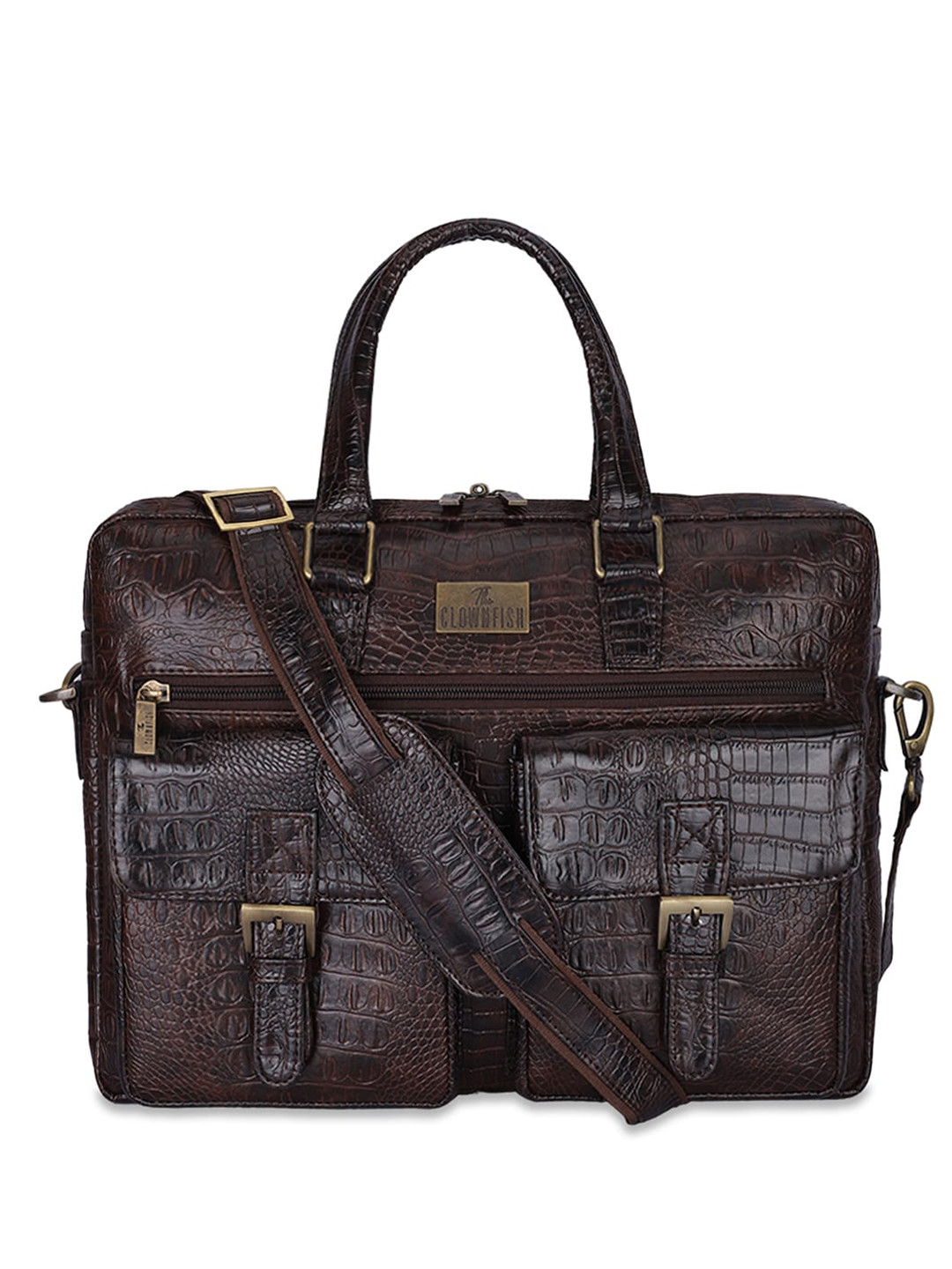 Buy THE CLOWNFISH Unisex Dataguard Textured Laptop Bag Fits Up To 15 ...