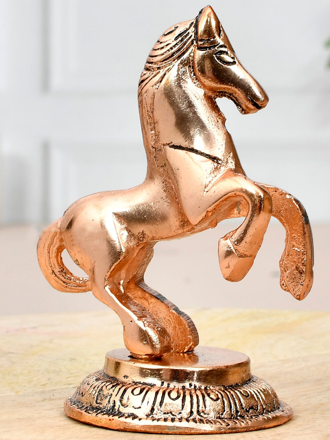 Buy Ascension Golden Antique Finish Horse Statue Showpiece - Showpieces ...