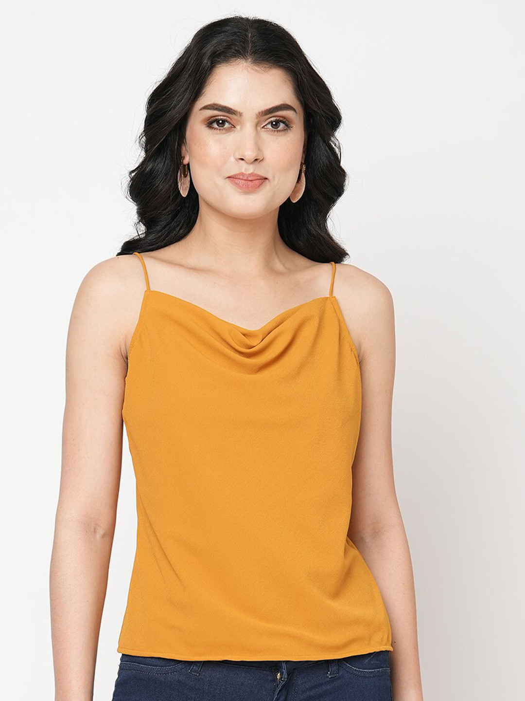 Buy MISH Mustard Yellow Shoulder Straps Top - Tops for Women 25123808 ...