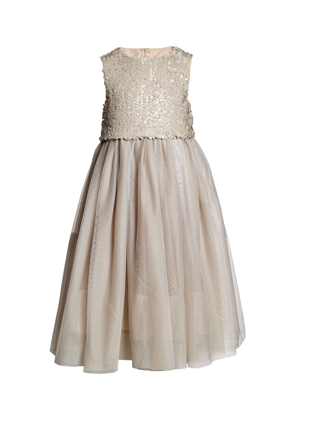 Buy Next Girls Beige Embellished Fit And Flare Dress - Dresses for ...