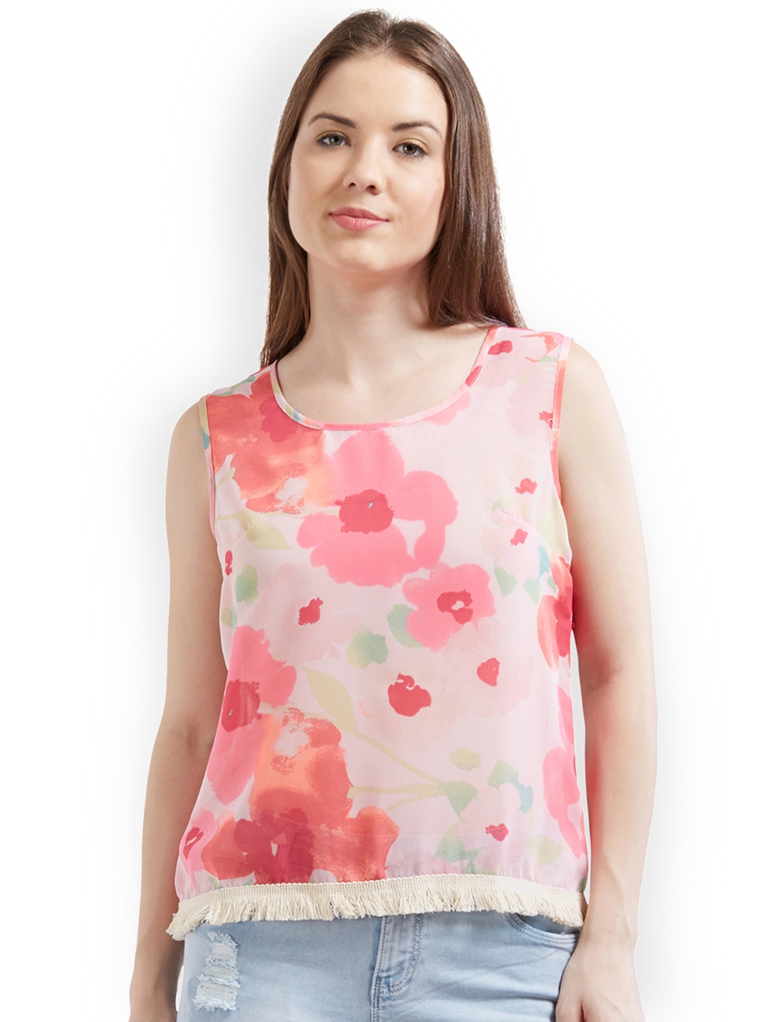 Buy Pinwheel Women Pink Printed Top Tops For Women 2513883 Myntra