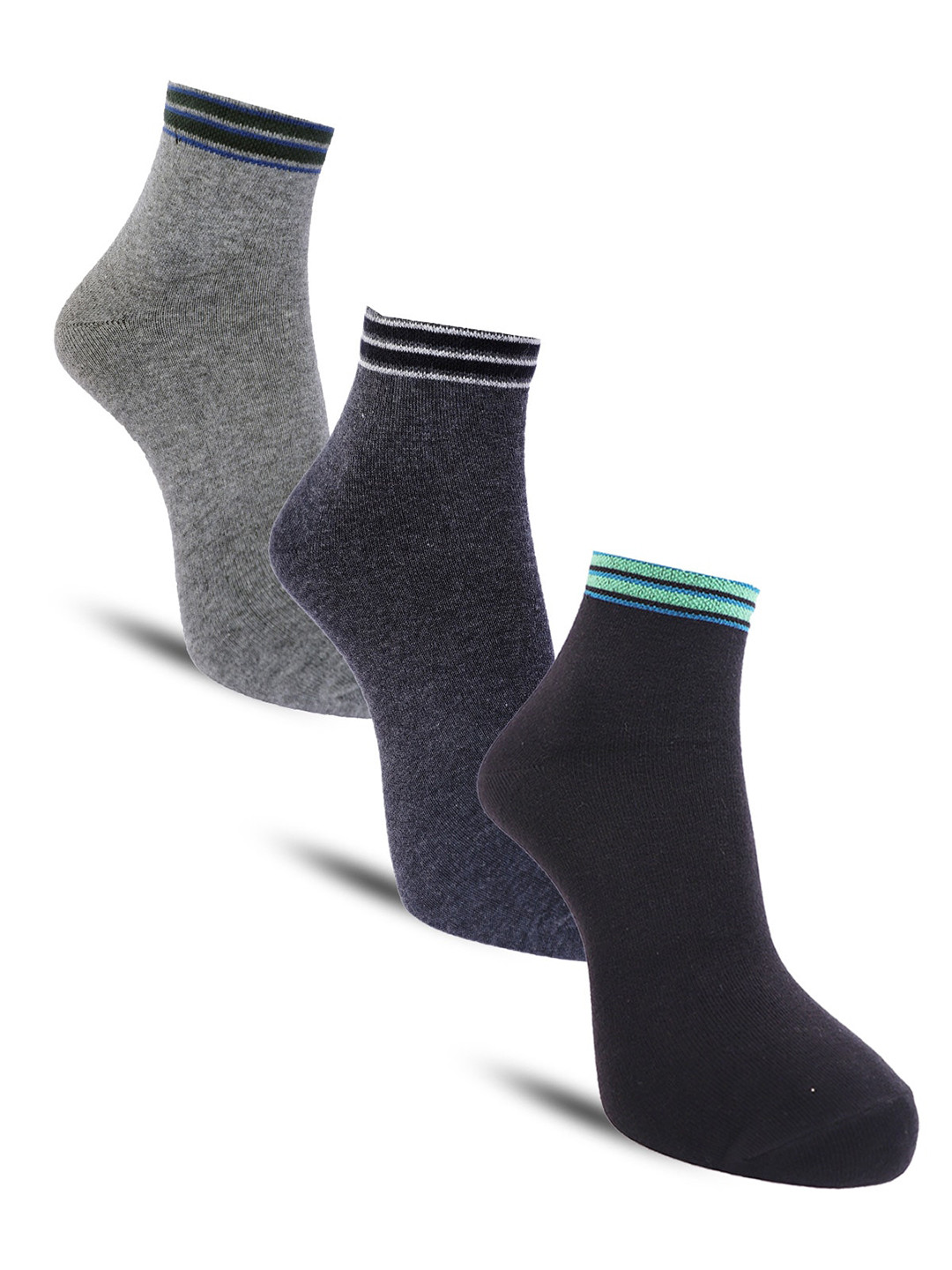 Buy Dollar Socks Men Pack Of 3 Assorted Pure Cotton Ankle Length Socks ...