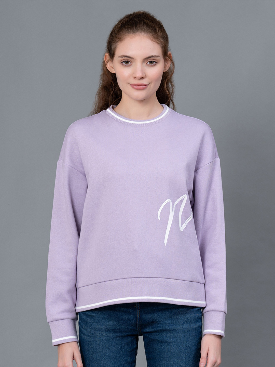 Buy Red Tape Typography Printed Fleece Pullover Sweatshirt ...