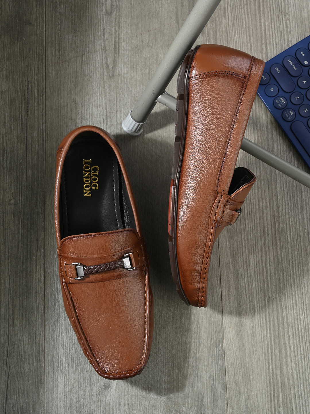 Buy CLOG LONDON Men Leather Square Toe Loafers - Casual Shoes for Men ...
