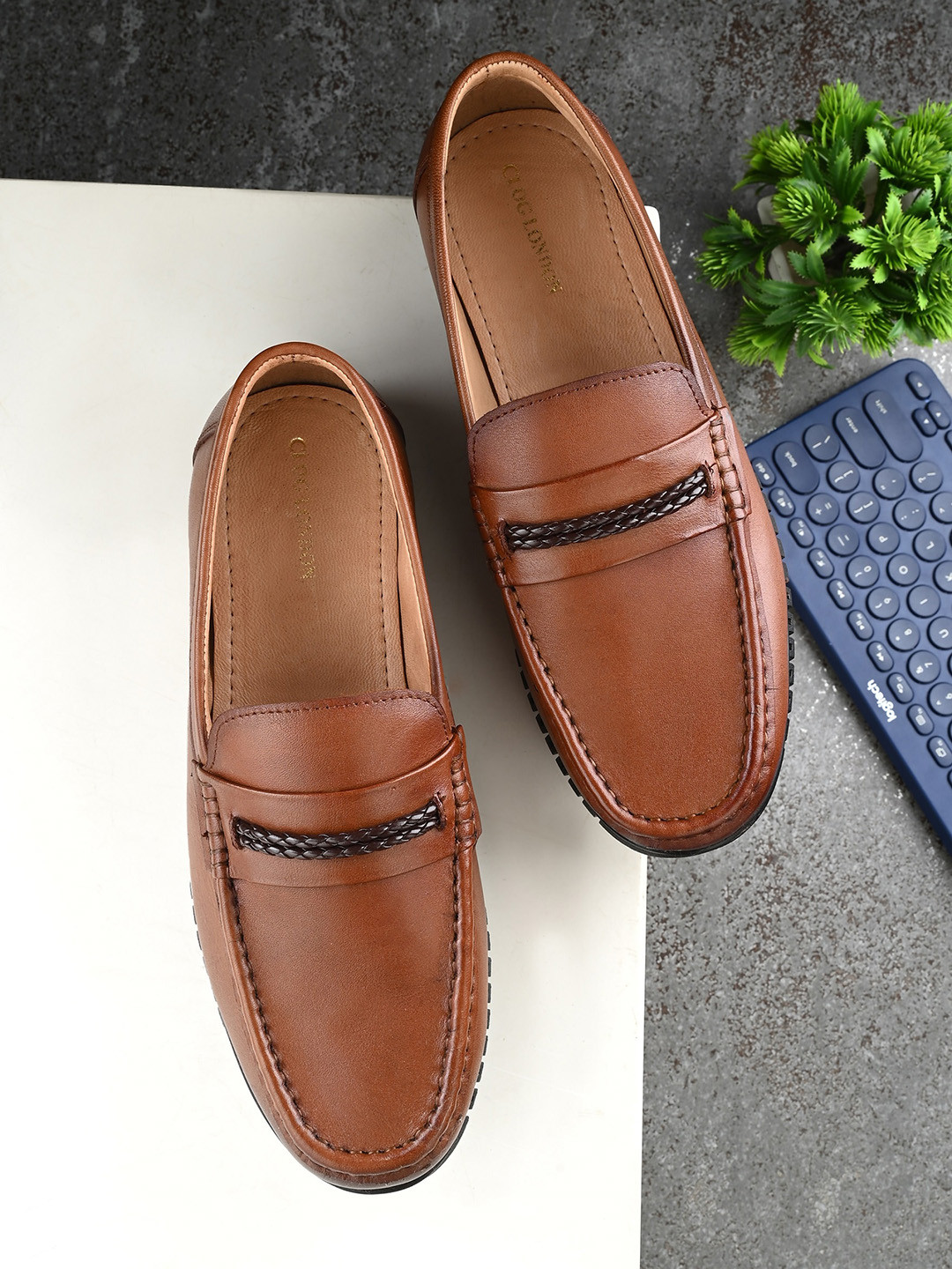 Buy CLOG LONDON Men Round Toe Leather Horsebit Loafers - Casual Shoes ...