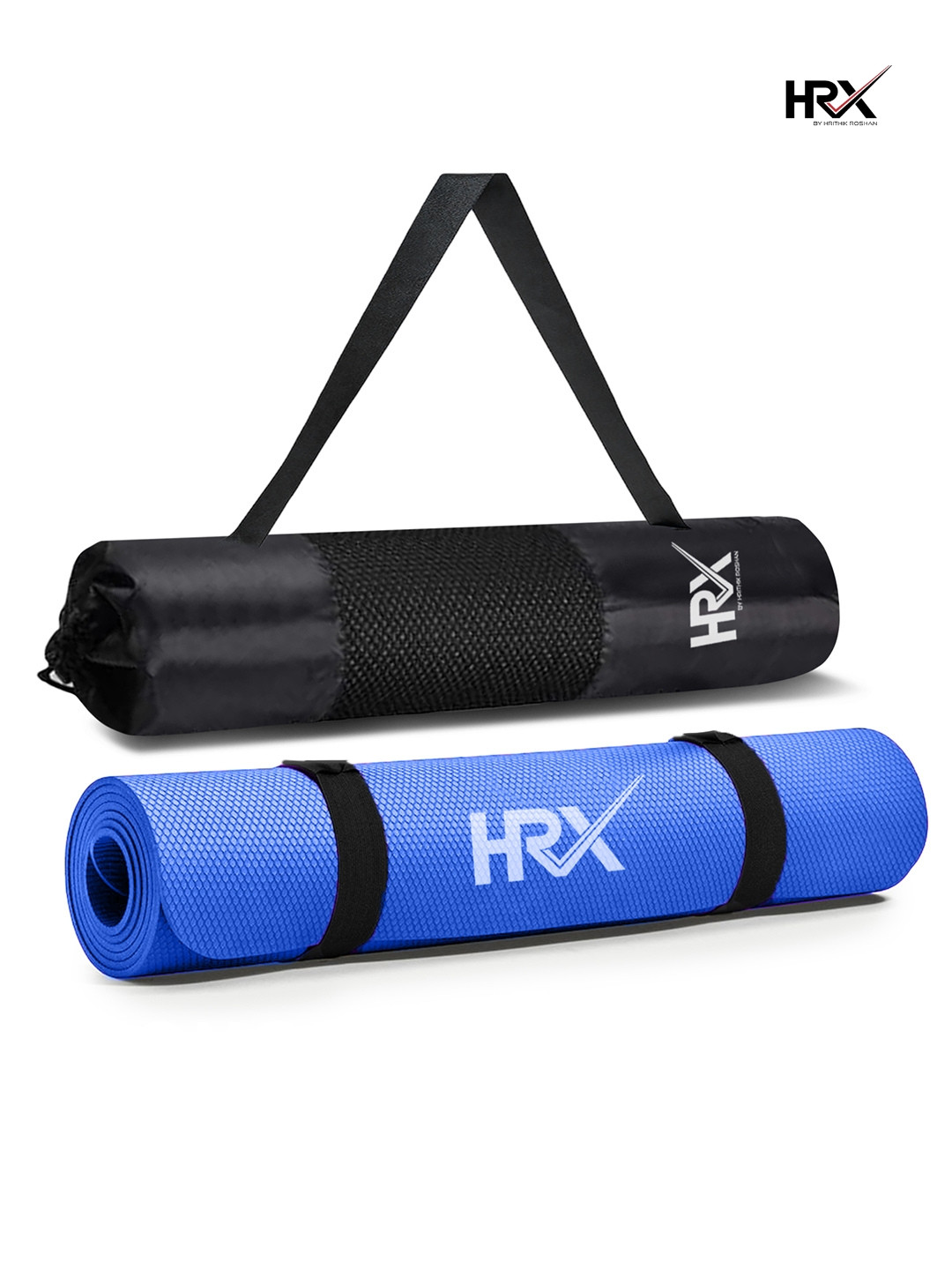 Buy HRX By Hrithik Roshan Textured Rectangular Anti Skid Yoga Mat ...