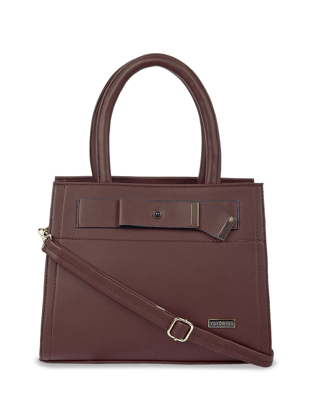 Buy YOYOWING Structured Handheld Bag With Bow Detail - Handbags for ...