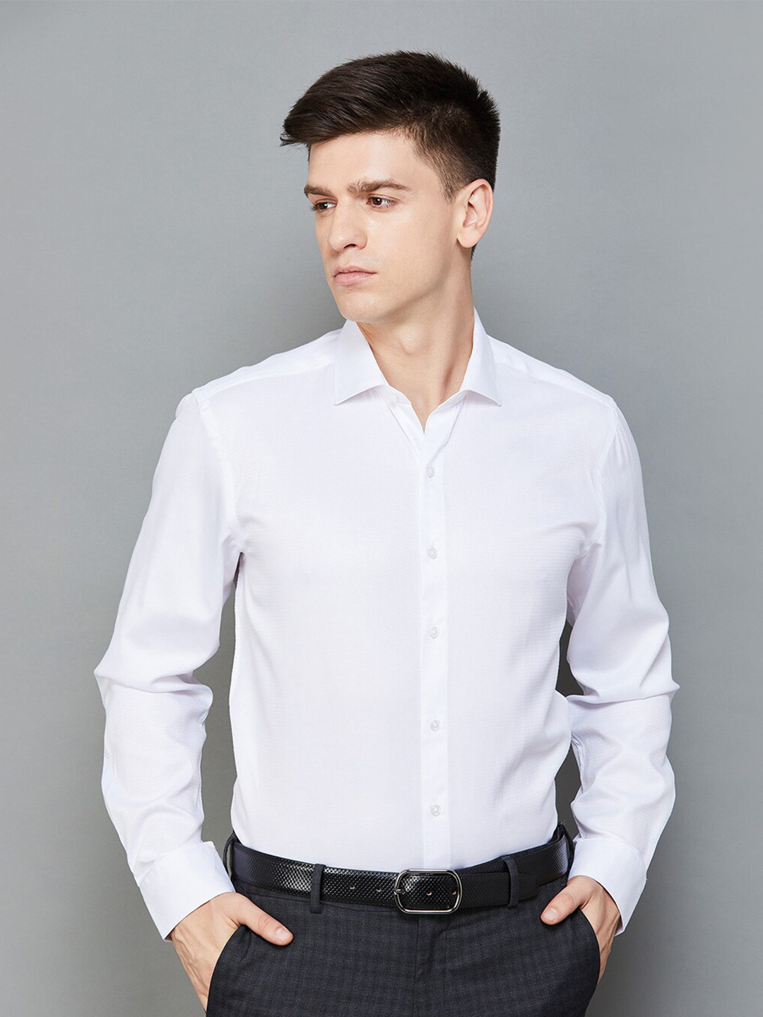 Buy CODE By Lifestyle Cutaway Collar Formal Shirt - Shirts for Men ...