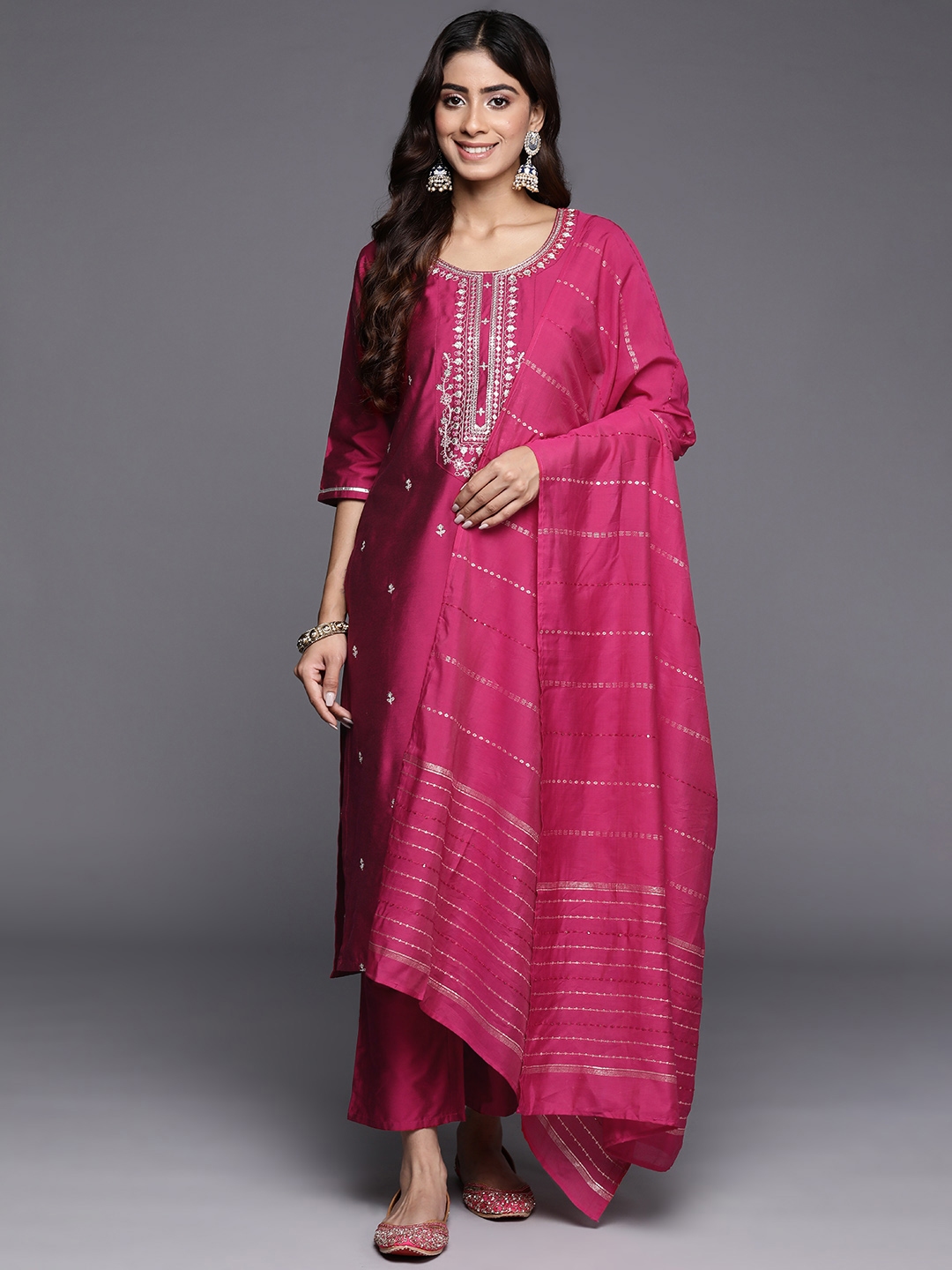 Buy Gerua By Libas Women Floral Embroidered Regular Sequinned Kurta