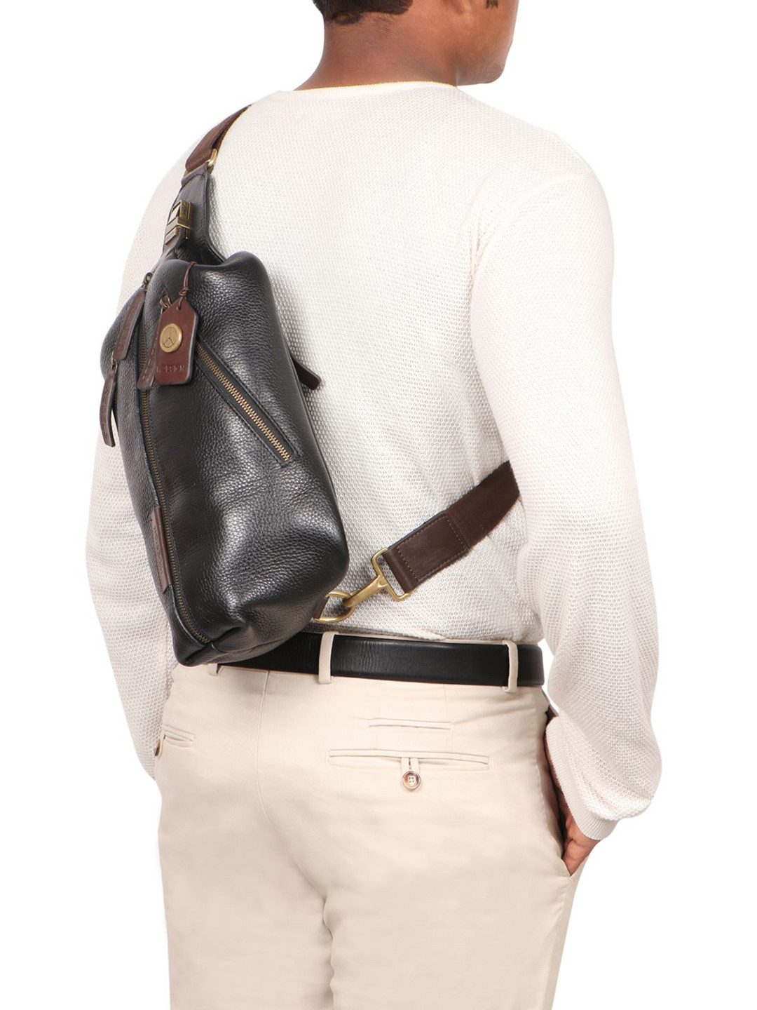 Buy Hidesign Men Leather Crossbody Backpack - Backpacks for Men ...
