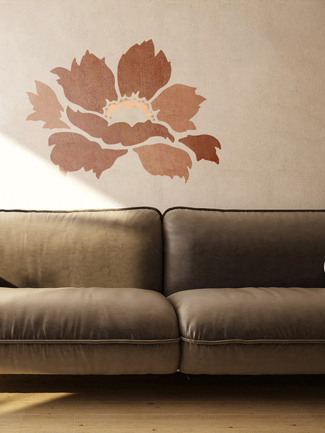 Buy KAYRA DECOR White Calendula Design Wall Painting Stencil - Decals ...