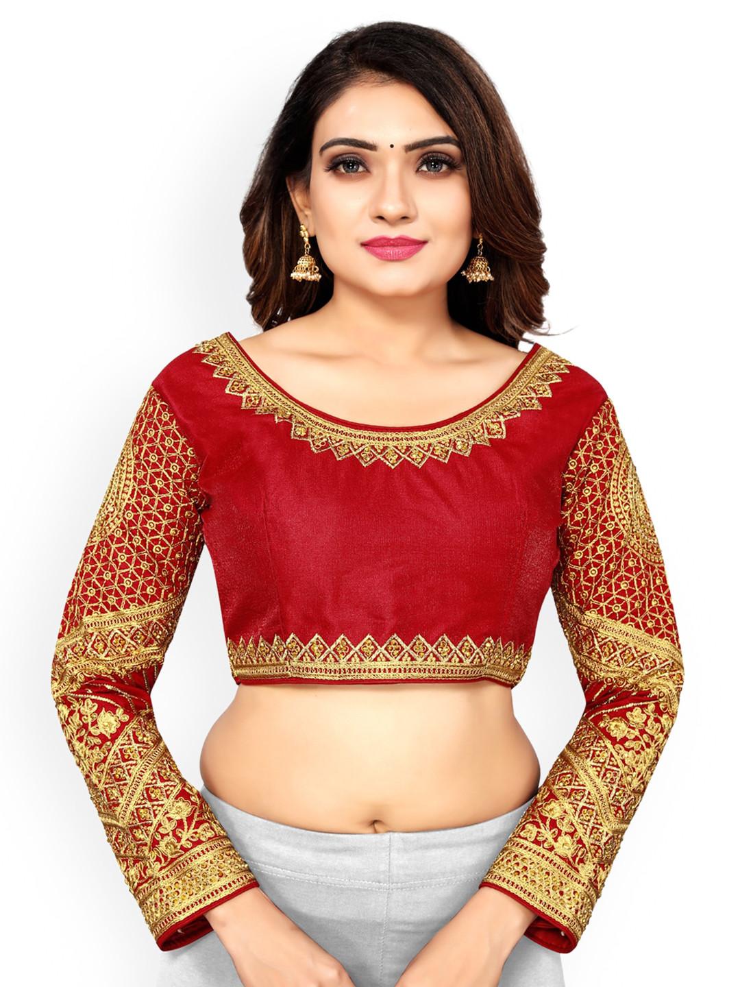 Buy SCUBE DESIGNS Embroidered Silk Saree Blouse - Saree Blouse for ...