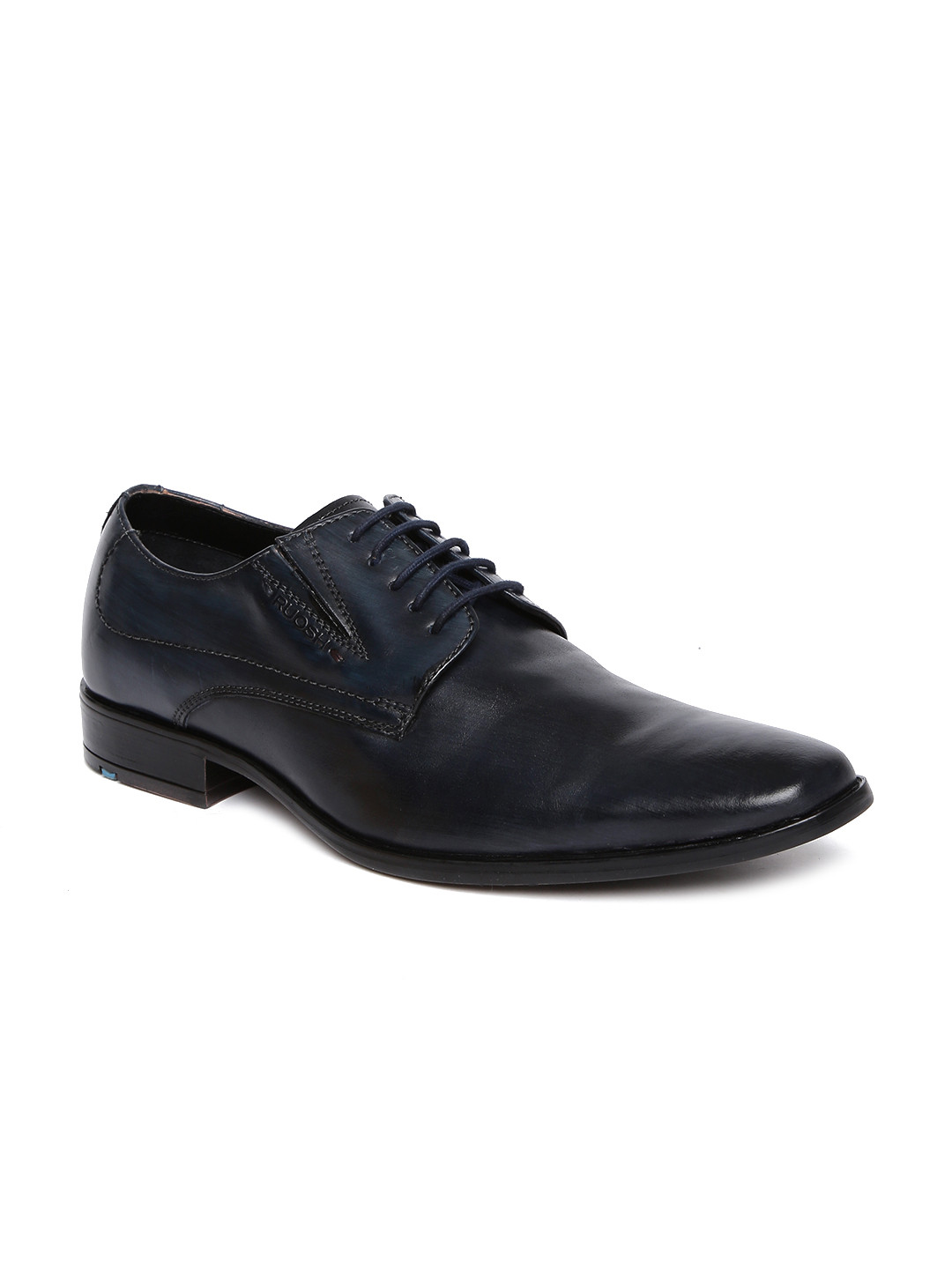 Buy Ruosh Men Navy Blue Formal Genuine Leather Derbys - Formal Shoes ...
