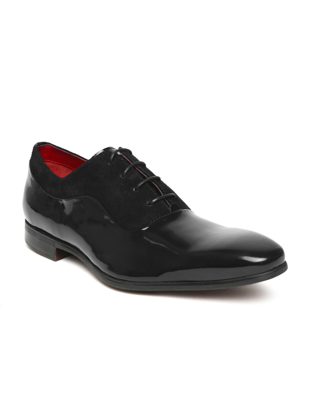 Buy Ruosh Men Black Patent Leather Formal Oxfords - Formal Shoes for ...