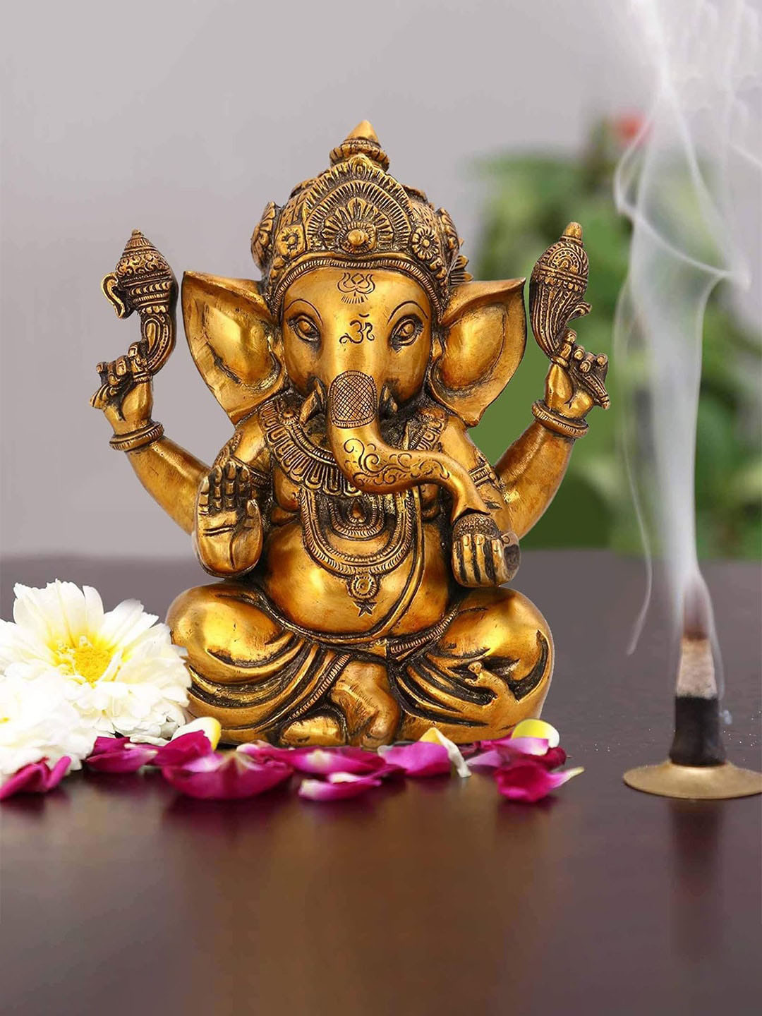 Buy CraftVatika Copper Toned Brass Lord Ganesh Showpiece - Showpieces ...