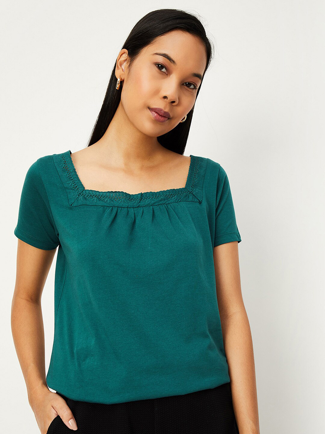 Buy Max Square Neck Pure Cotton Top - Tops for Women 25194358 | Myntra