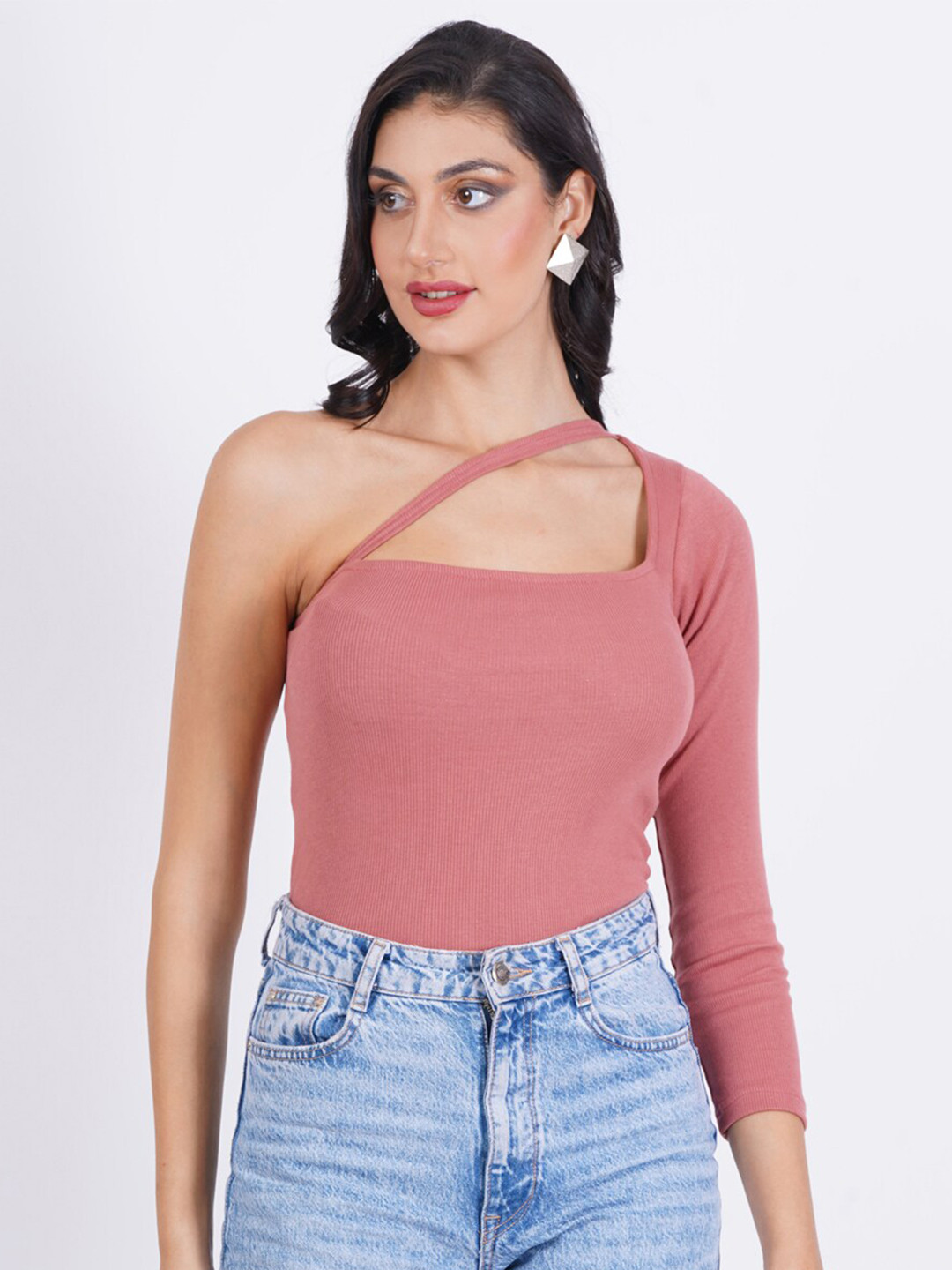 Buy SIGHTBOMB One Shoulder Cotton Styled Back Top - Tops for Women ...